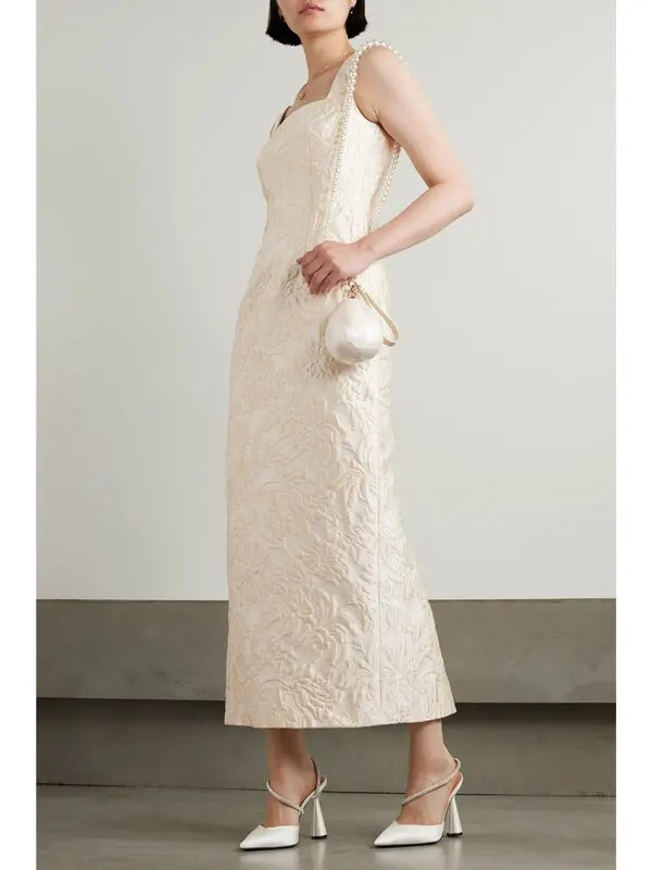 EMILIA WICKSTEAD Ivory Tulle Maxi Gown