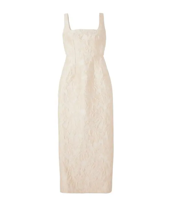 EMILIA WICKSTEAD Ivory Tulle Maxi Gown