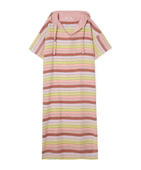 LEMLEM Beritu Hooded Striped Cotton-blend Coverup