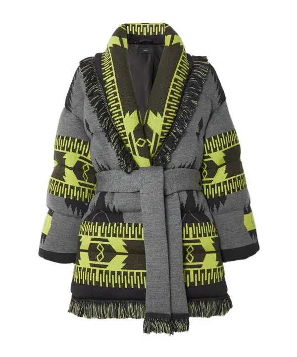 Alanui Jacquard Wool Down Coat - No