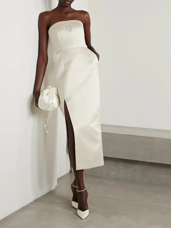 EMILIA WICKSTEAD Strapless Midi Dress