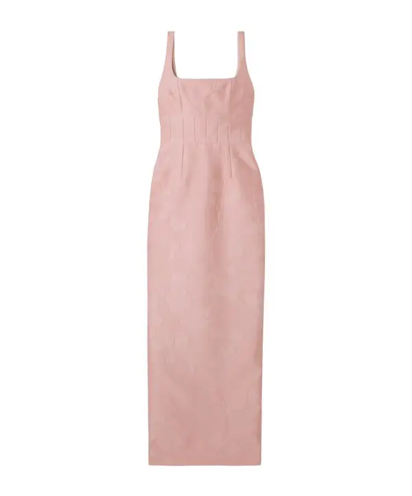 EMILIA WICKSTEAD Megara Paneled Cloqué Maxi Dress