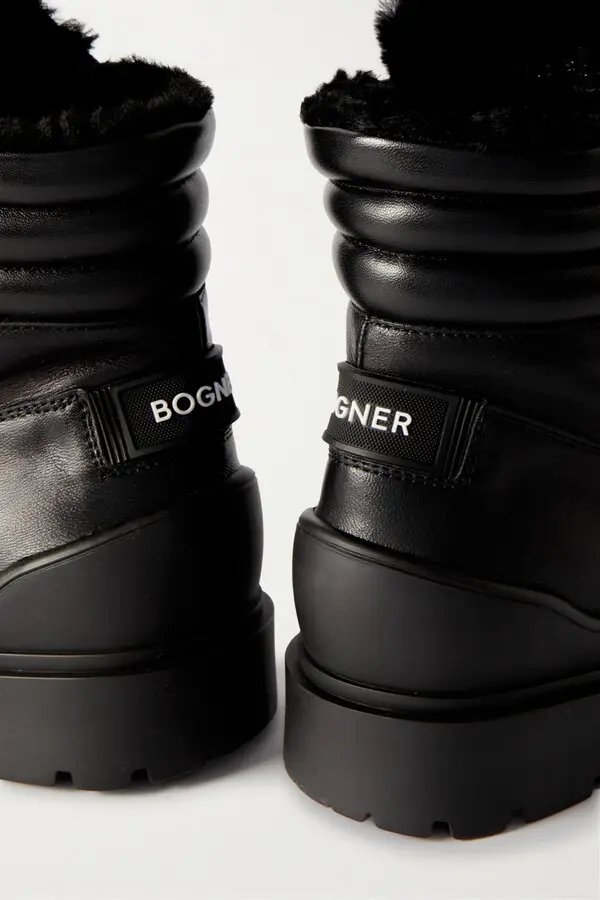Bogner St. Moritz 9 Shearling-lined Leather Lace-up Ankle Boots