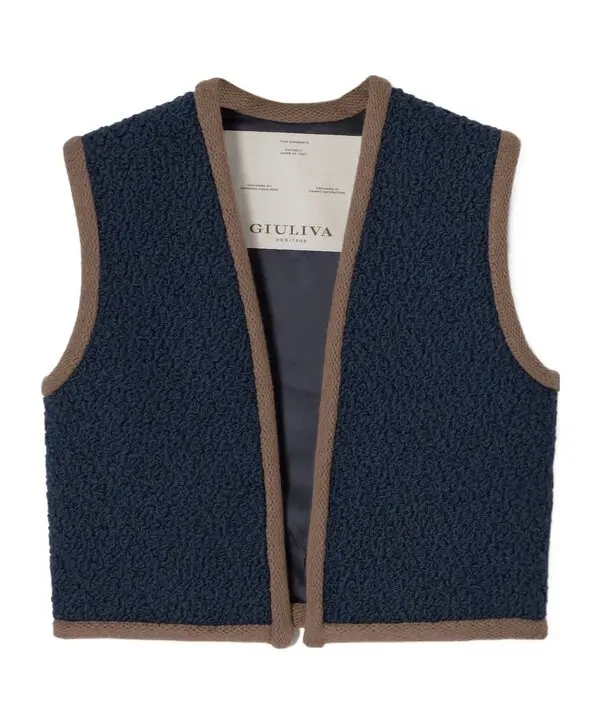 Giuliva Heritage Collarless Open Front Waistcoat