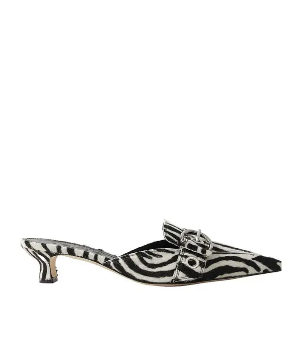 AeydĒ Pointed Toe Kitten Heel Mules
