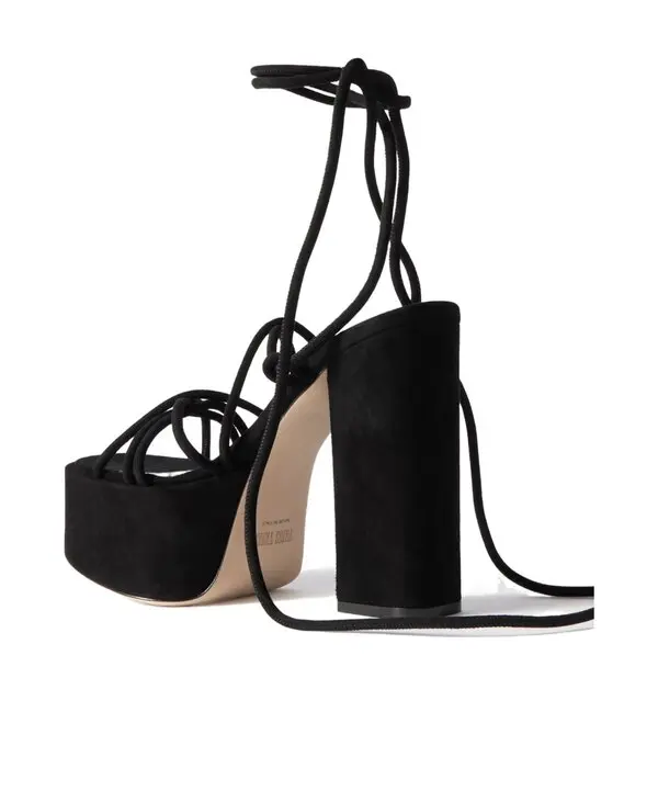 Paris Texas Solid Color Suede Platform Sandals