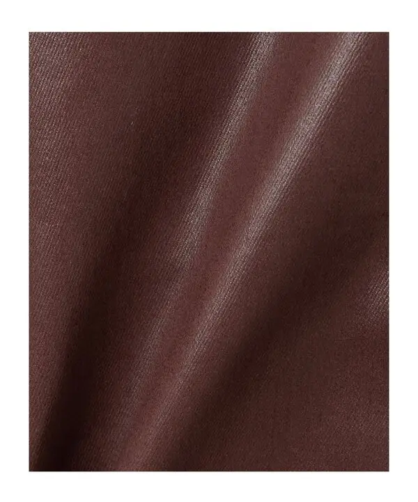 L'Agence Ruth Coated Cotton-blend Slim-leg Pants