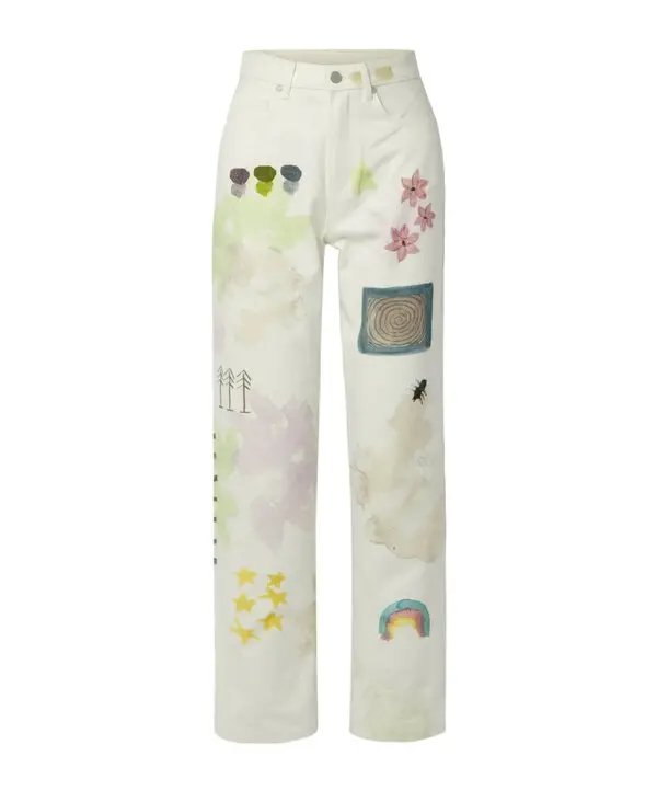Alexander McQueen Printed High-rise Straight-leg Jeans