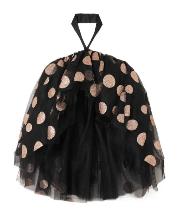 Halpern Halter Neck Sequin Crop Top