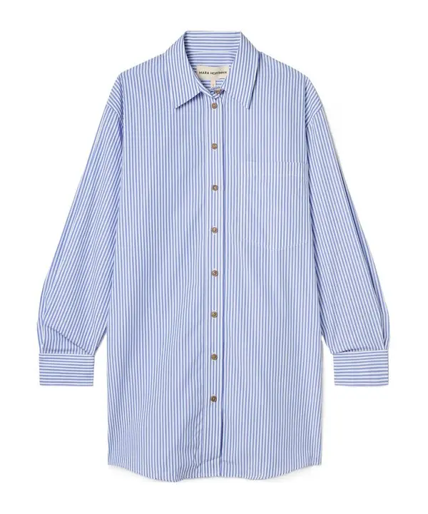 Mara Hoffman Hailey Striped Organic Cotton-poplin Shirt