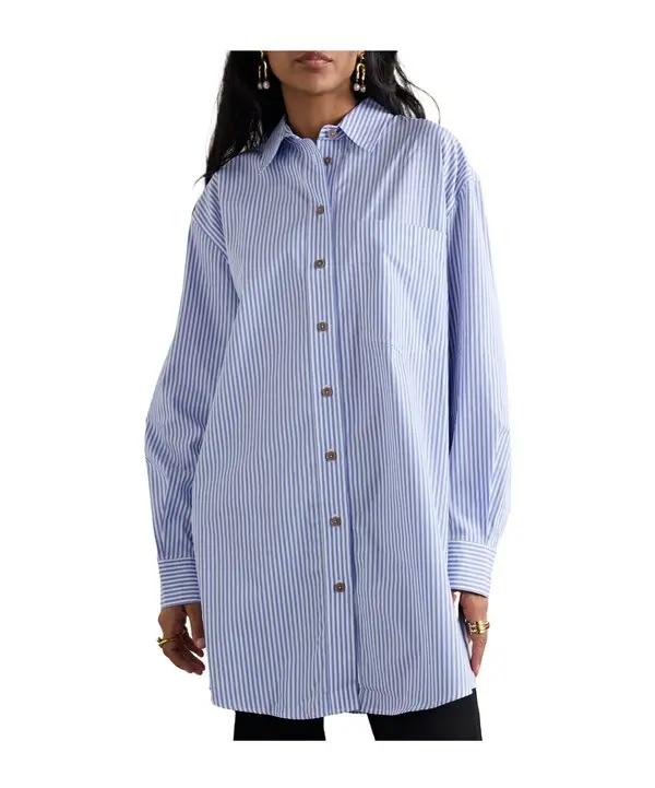 Mara Hoffman Hailey Striped Organic Cotton-poplin Shirt