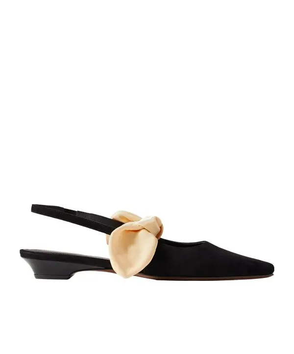 NEOUS Bow Slingback Low Heel Pumps