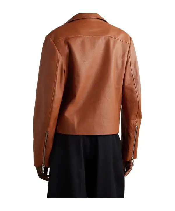 Rosetta Getty Textured-leather Biker Jacket