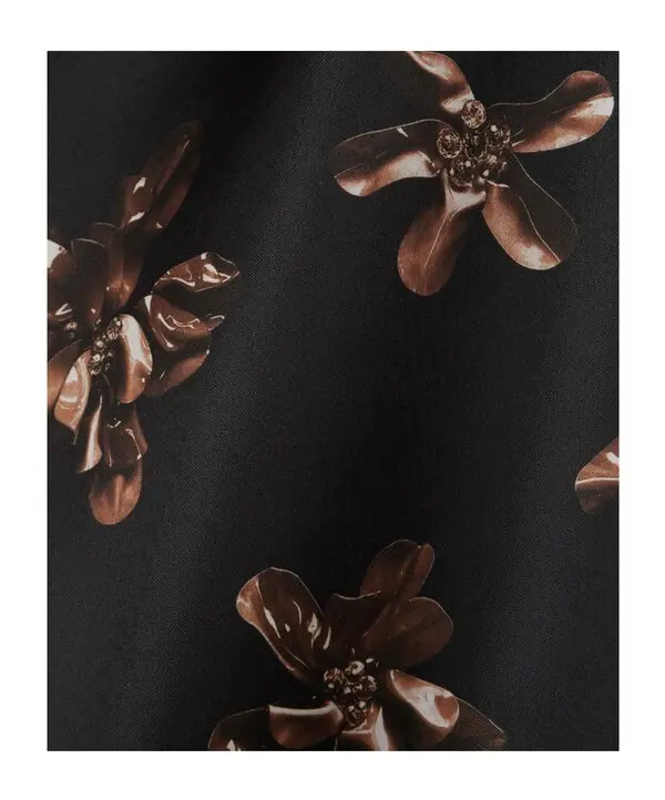 EMILIA WICKSTEAD Floral-print Satin Midi Skirt