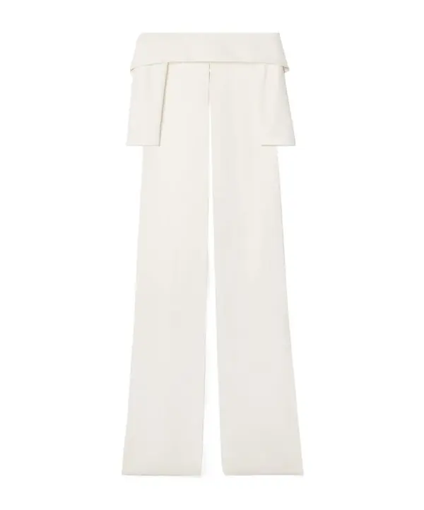 SAFIYAA LONDON Off-the-shoulder Crepe Cape Jumpsuit