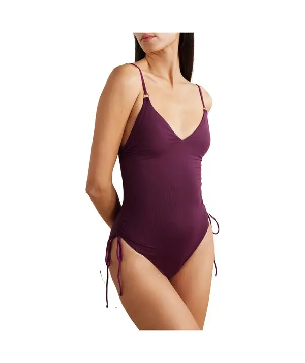 Melissa Odabash Tie-detail Ruffled One-piece Swimsuit