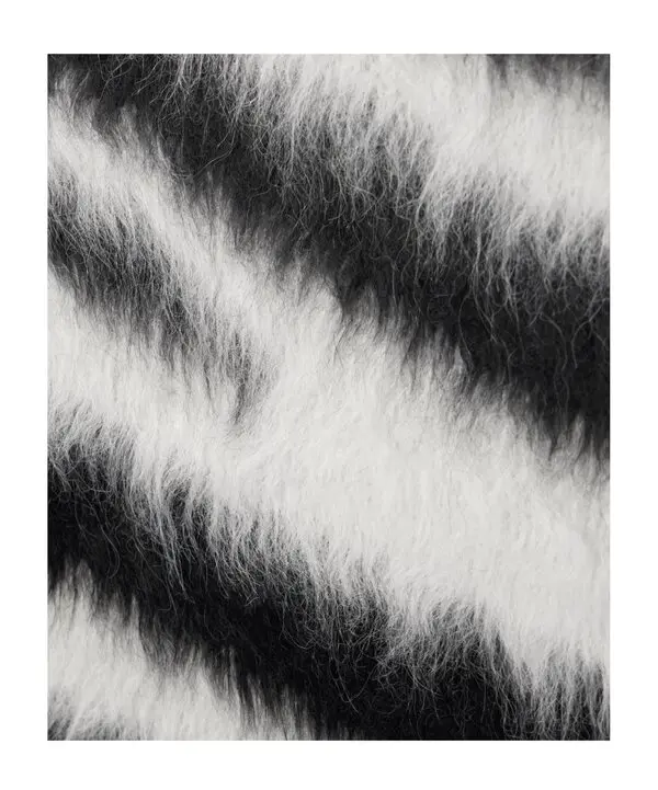 Monse Cropped Zebra-print Alpaca-blend Sweater