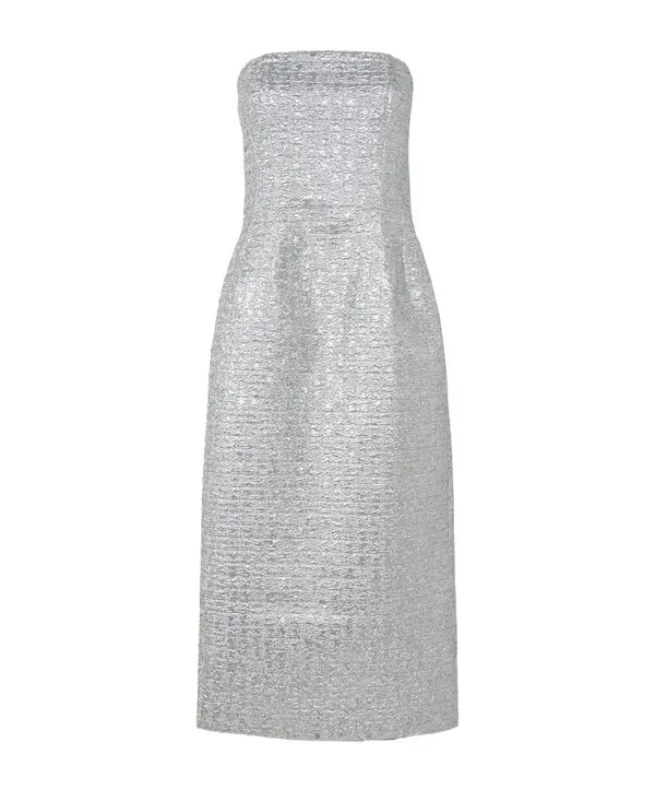 EMILIA WICKSTEAD Metallic Cloqué Midi Dress
