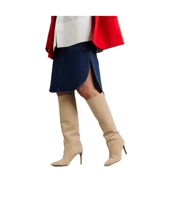 Paris Texas Solid Suede Knee Boots