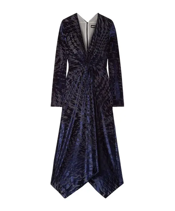 HOUSE OF HOLLAND Stretch Devoré-velvet Midi Dress - No