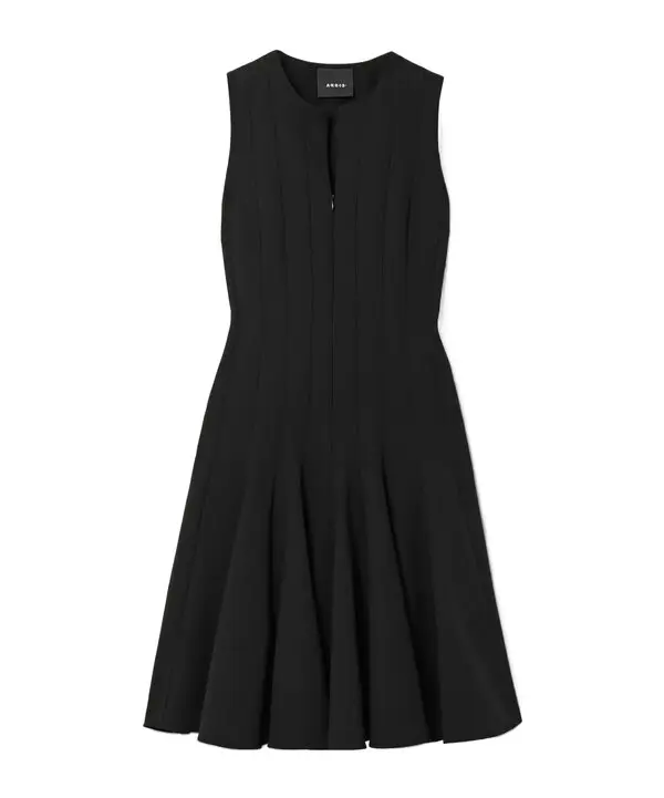 Akris Paneled Wool-blend Mini Dress