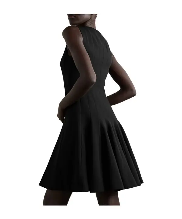 Akris Paneled Wool-blend Mini Dress