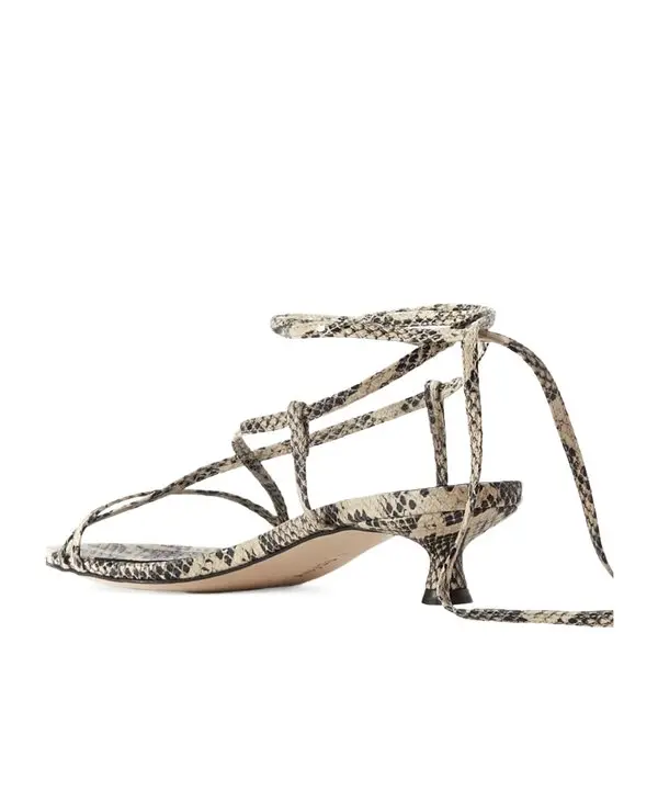 AeydĒ Paige Snake-effect Leather Sandals