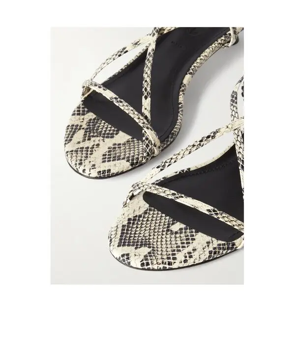 AeydĒ Paige Snake-effect Leather Sandals