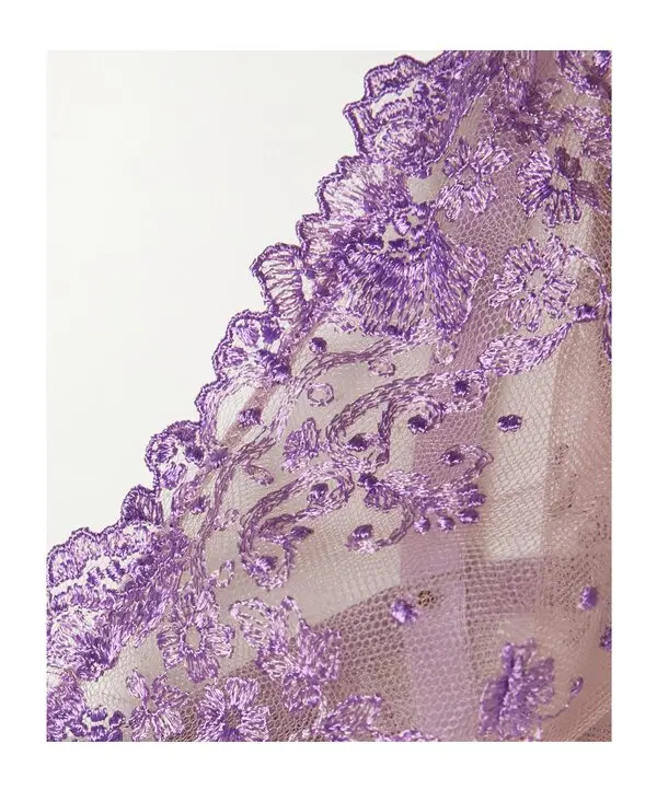 I.D.SARRIERI Embroidered Tulle Soft-cup Triangle Bra