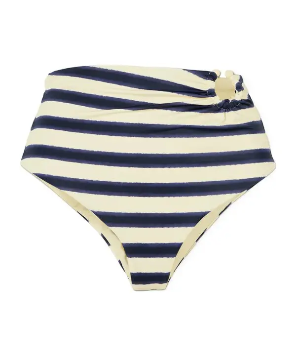 Johanna Ortiz Marinera Embellished Striped Recycled Bikini Briefs - No