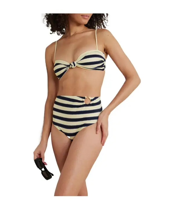 Johanna Ortiz High-cut Bikini Briefs With Embellished Waist - No