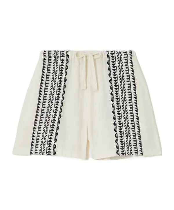 LEMLEM Striped Cotton-blend Shorts