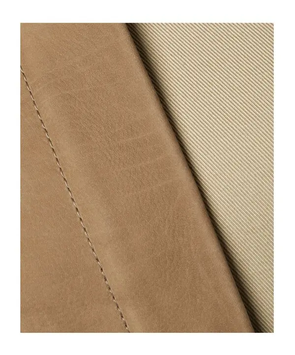 Partow Belted Paneled Nubuck And Cotton-twill Jacket