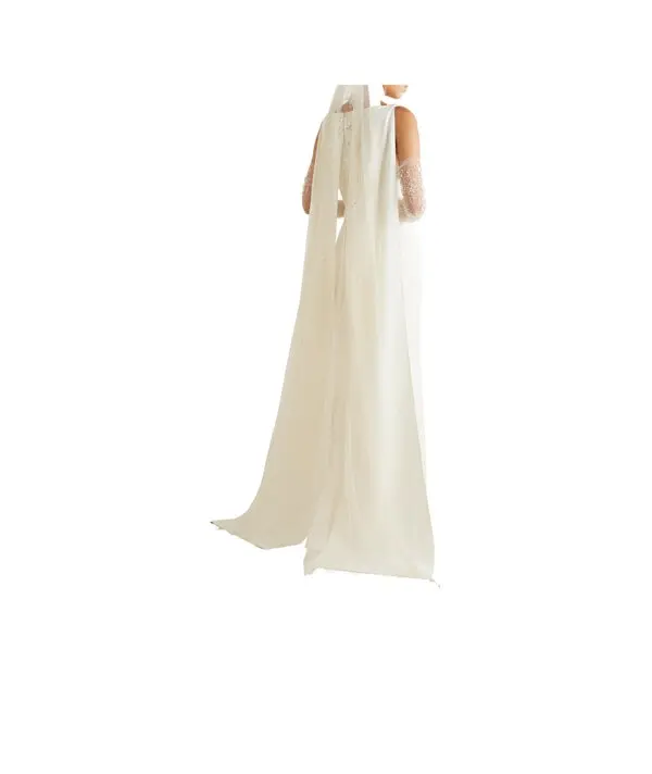 SAFIYAA LONDON Embellished Tulle Veil