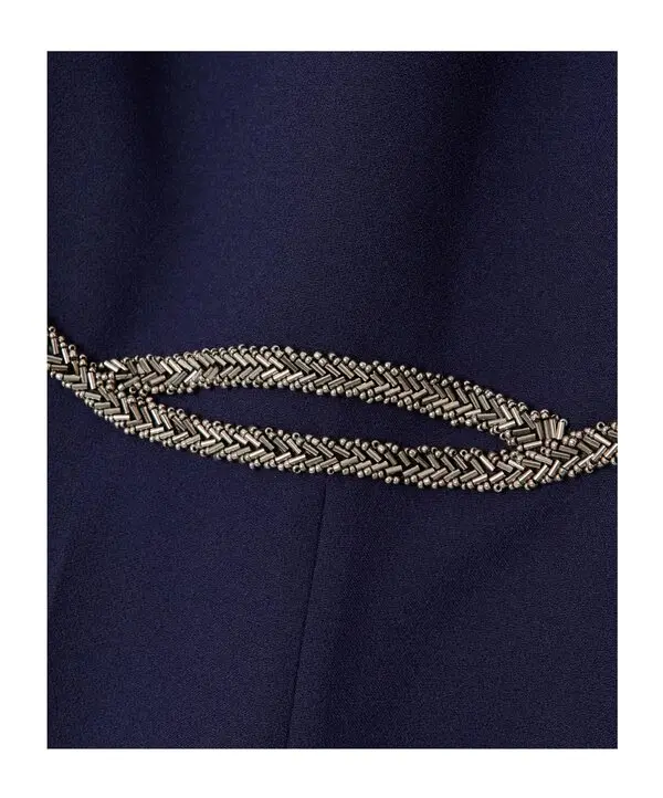 SAFIYAA LONDON Aisling Embellished Jumpsuit With Cape Effect