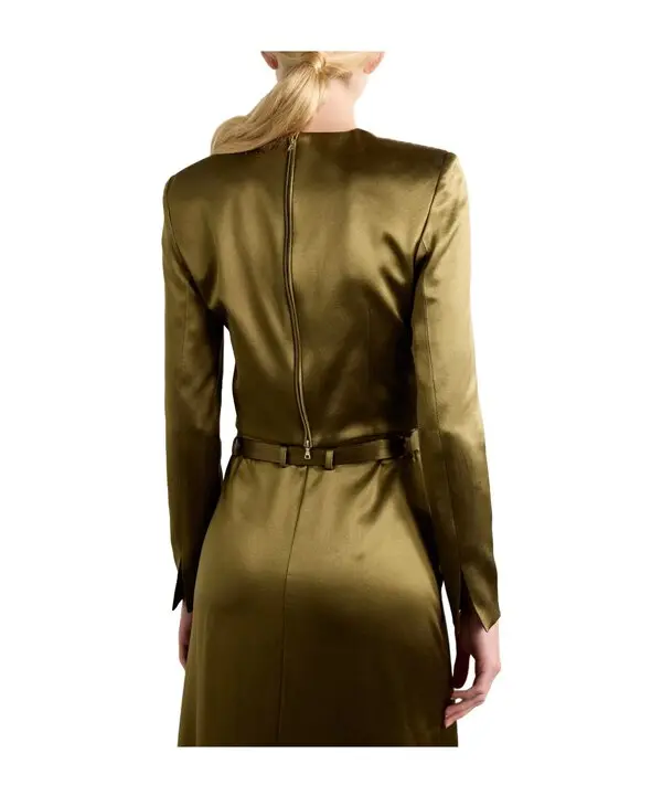Adam Lippes Keira Cropped Silk-charmeuse Top