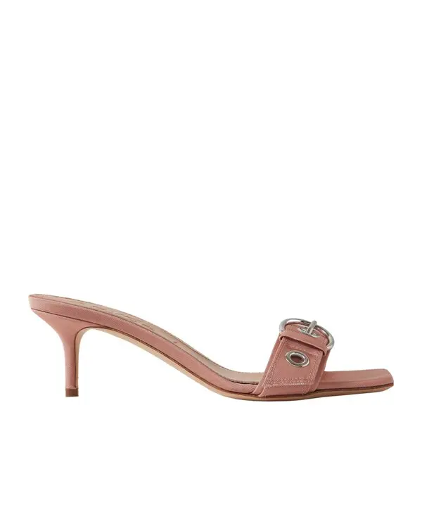 AeydĒ Ilvy Buckle-embellished Faille Mules - No
