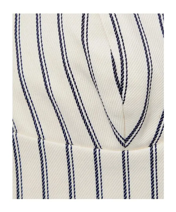 Adam Lippes Striped Cotton-twill Bralette