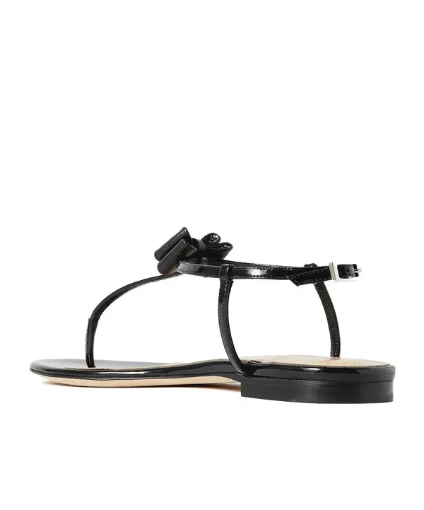 MACHMACH Crystal And Bow-embellished Patent-leather Sandals