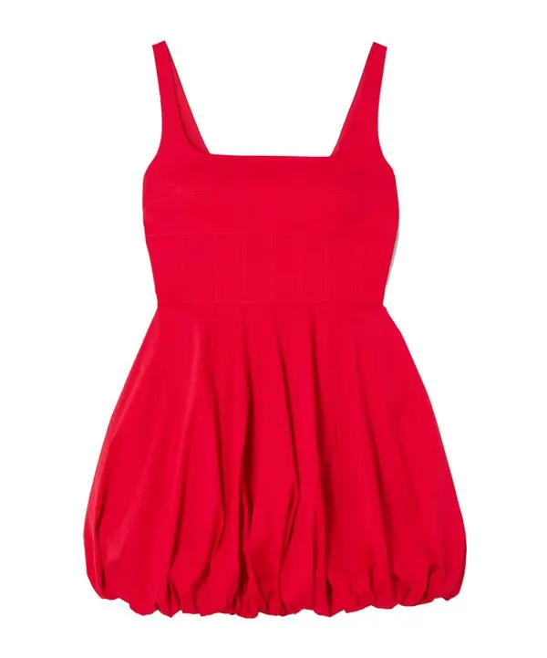 EMILIA WICKSTEAD Annabelle Cotton-blend Poplin Mini Dress - Red