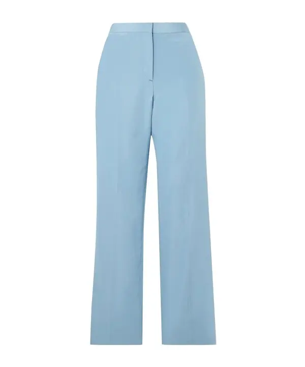 Brioni Silk And Cotton-blend Straight-leg Pants