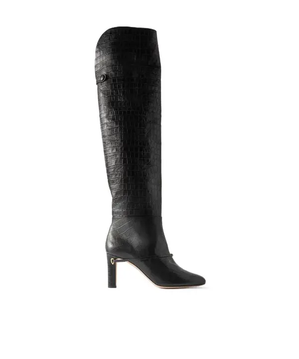 Jennifer Chamandi Stiletto Heel Tall Knight Knee High Boots