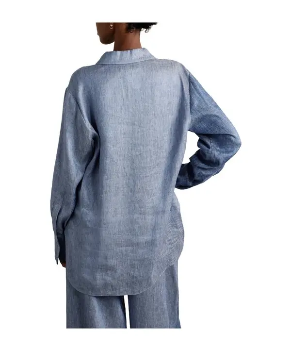 Partow Juliette Two-tone Chambray Shirt