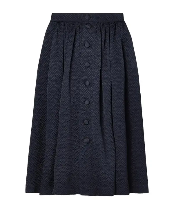 Adam Lippes Flared High-waisted Skirt - Black