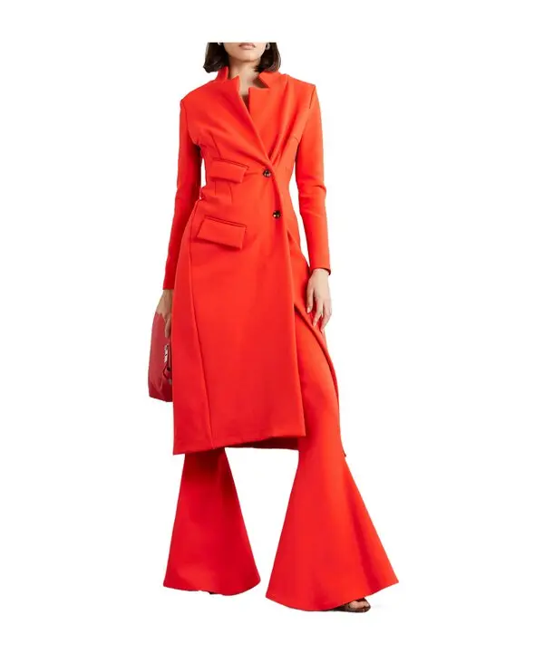 A.W.A.K.E. Mode Draped Stretch-twill Flared Pants