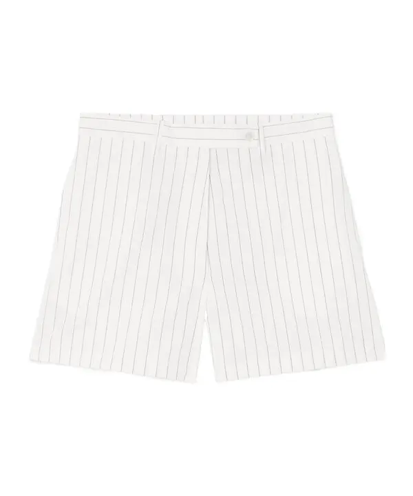 Giuliva Heritage Nina Pinstriped Cotton-poplin Shorts