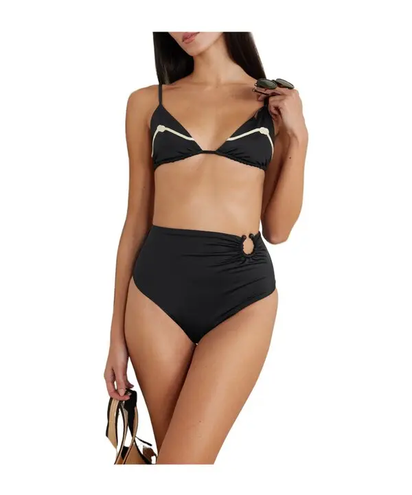 Johanna Ortiz High-cut Bikini Briefs With Embellishment