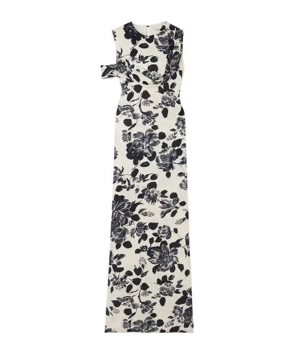 EMILIA WICKSTEAD Floral Print Twill Maxi Dress