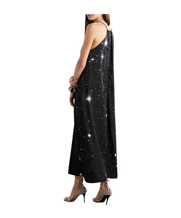 CHRISTOPHER KANE Embellished Printed Crepe Midi Dress