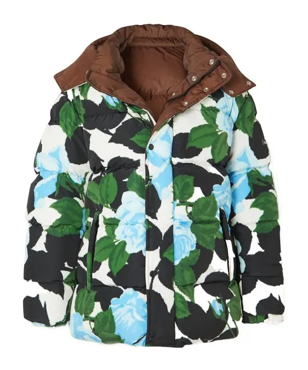 RICHARD QUINN Floral Print Quilted Down Jacket - Multicolor
